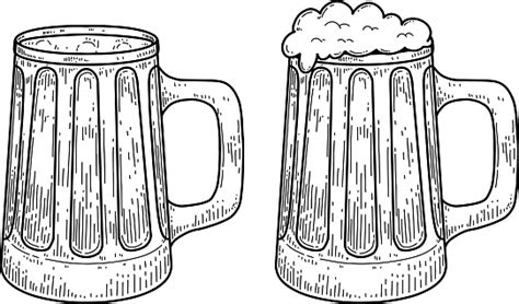 조각 스타일에 맥주 의 머그잔의 빈티지 일러스트 라벨 엠블럼 기호에 대한 디자인 요소 벡터 일러스트레이션 0명에 대한 스톡 벡터 아트 및 기타 이미지 Istock