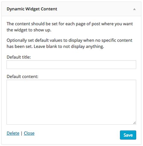 Dynamic Widget Content Para Wordpress Descargar