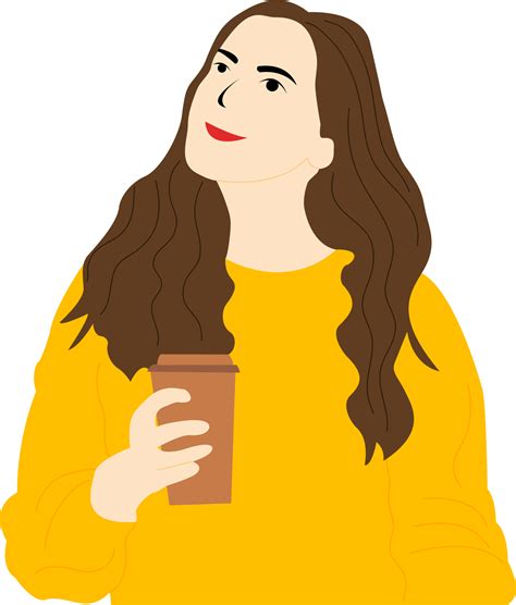 Woman Drinking Coffee 32332578 Png