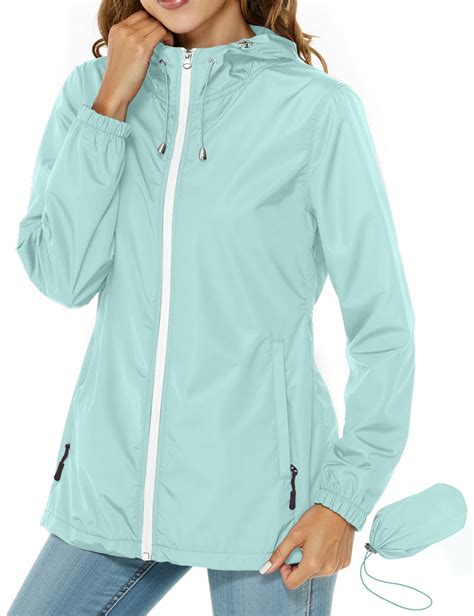 Rosvigor Women Lightweight Jackets Hooded Windbreaker Women Portable