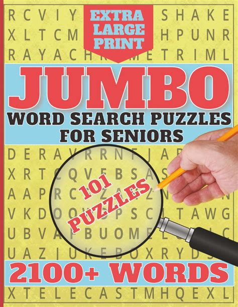 Jumbo Word Search Puzzles For Seniors 2100 Words Extra Large Print