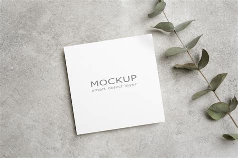 Square Postcard Mockup Бесплатные векторные изображения и Psd для скачивания