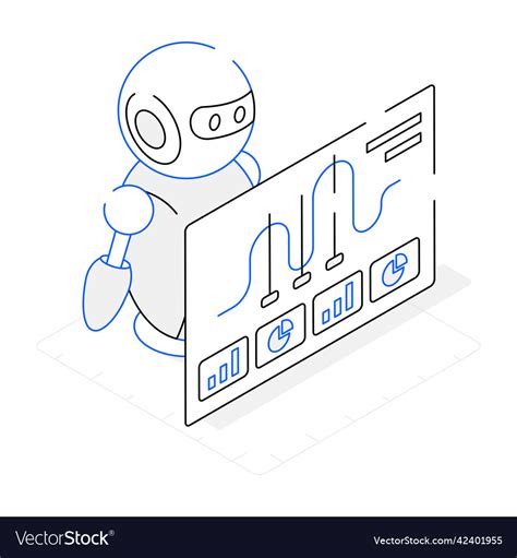 Robot Analysis Royalty Free Vector Image Vectorstock