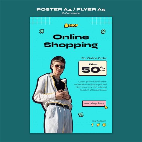 Premium Psd Retro E Commerce Poster Template