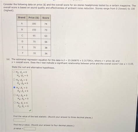 solved consider the following data on price and the