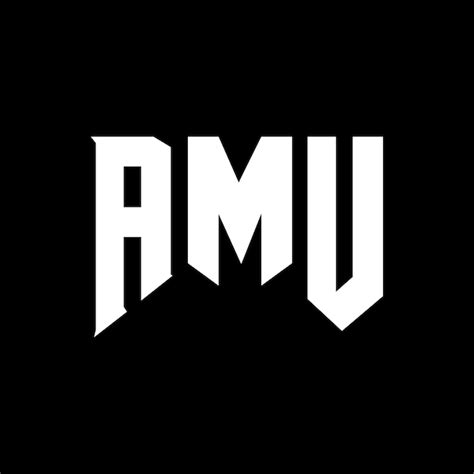 Premium Vector Amu Letter Logo Design For Technology Company Amu Logo