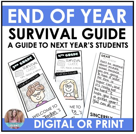 End Of Year Activities Survival Guide Reflection Foldable Made By