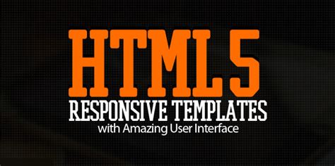 Html5 Responsive Templates With Amazing Ui Design Graphic Design