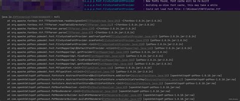 Pdfbox报错eofexception Null Could Not Load Font File Cwindowsfontsmstmcttfnew