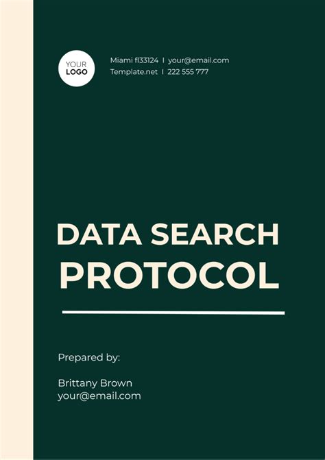Free Data Search Protocol Template To Edit Online