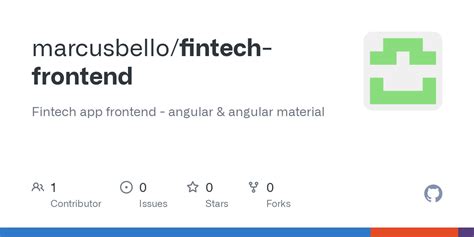 Github Marcusbellofintech Frontend Fintech App Frontend Angular And Angular Material