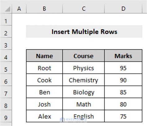 Macro To Insert Multiple Rows In Excel Based On Cell Value Design Talk