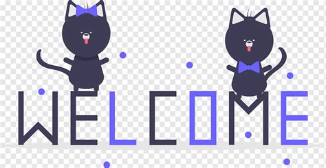 환영 고양이 삽화 Png Pngwing