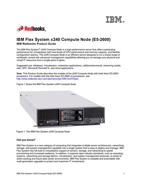 Ibm Flex System X240 Compute Node E5 2600 Pdf
