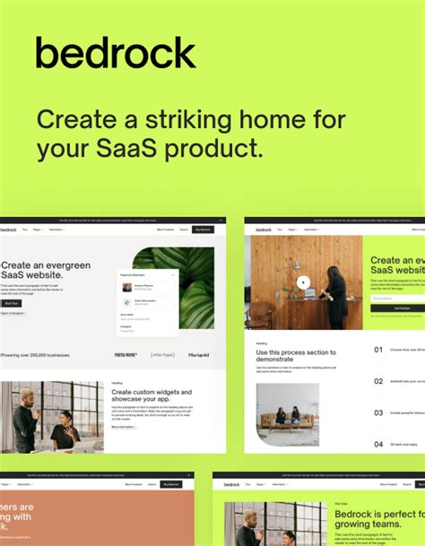 Bedrock Startup HTML Responsive Website Template