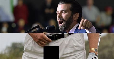 Donald Trump Jr Posts Picture Of His Dad S Groin Redacted