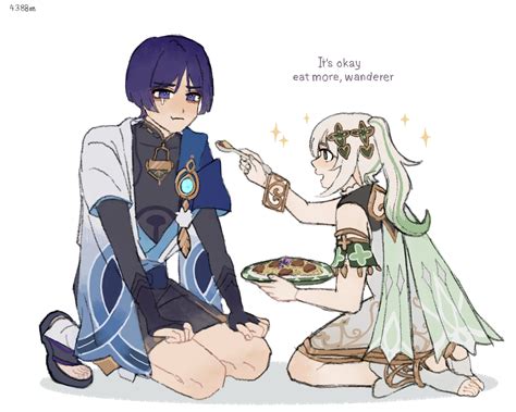 Scaramouche Nahida And Wanderer Genshin Impact Drawn By M Danbooru