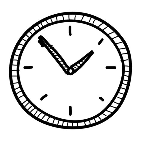 Hand Drawn Wall Clock PNG SVG Design For T Shirts