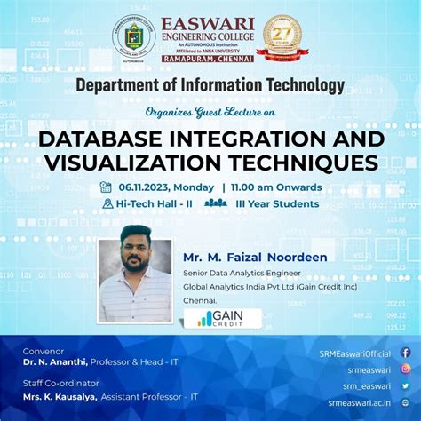 Database Integration And Visualization Techniques Srm Easwari Engineering College