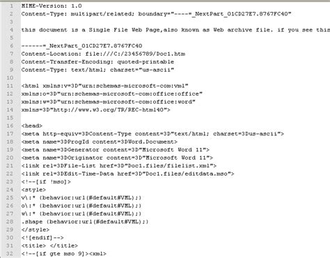 Word Exploit Delivery Using Mime Html Web Archive