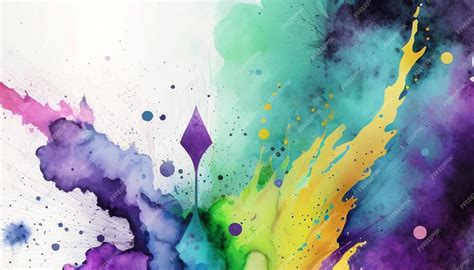 보라색 배경과 흰색 테두리가 있는 보라색 배경이 있는 알록달록한 그림 프리미엄 사진