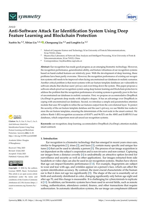 Pdf Anti Software Attack Ear Identification System Using Deep Feature Learning And Blockchain