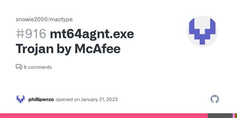 Mt64agntexe Trojan By Mcafee · Issue 916 · Snowie2000mactype · Github