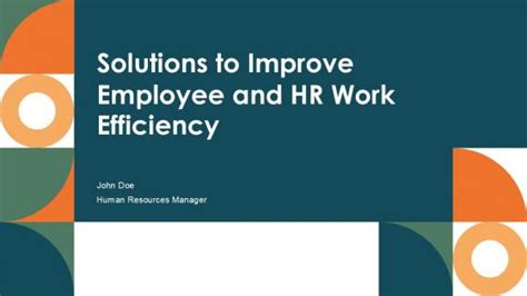 Solutions To Improve Employee And Hr Work Efficiency Ppt Sample St Ai