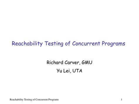 ppt reachability testing of concurrent programs powerpoint