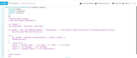 Snowflake Unload Table To Stage Area Cloudyard