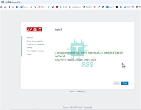 zabbix 7 0 pre installation done technologyrss