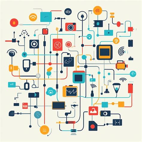 A Diagram Of An Iot Internet Of Things System With Connected Devices