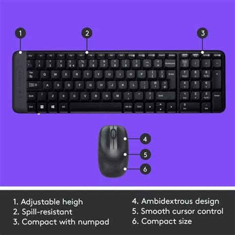 Logitech Mk220 Wireless Keyboard Size Regular At Rs 1395 In New Delhi