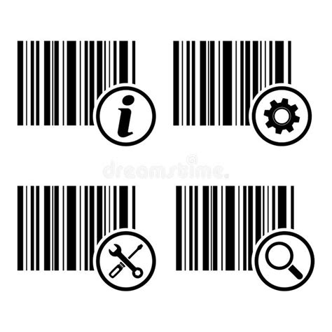 Set Of Barcode Vector Icon Bar Code For Web Flat Design Stock Vector