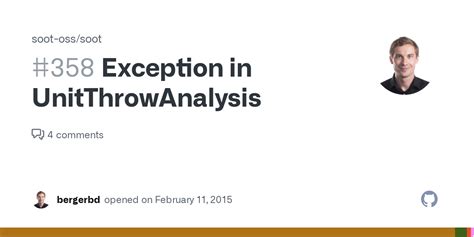 exception in unitthrowanalysis · issue 358 · soot oss soot · github