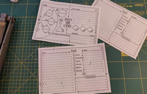 Double Sided Version Into The Odd Character Sheet By Lazarus