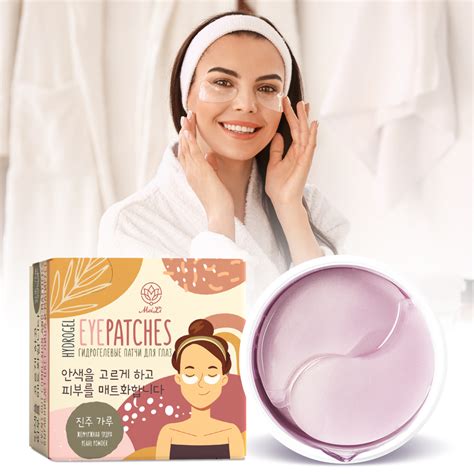 Патчи для глаз Mei Li Жемчужная пудра 60 шт от отеков и темных кругов ...