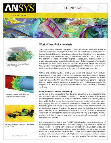 Fluent 63 World Class Fluids Analysis Ansys Pdf Catalogs