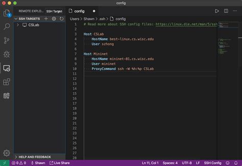 Remote Ssh To Uw Madison Cs Lab With Vscode Shawn Zhong 钟万祥