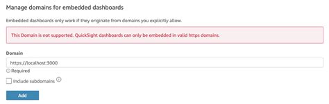 Embedding Dashboard For Local Development · Issue 92 · Awslabsamazon
