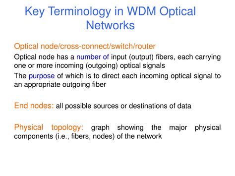 Ppt Lecture 4 Wdm Networks Design And Operation Powerpoint