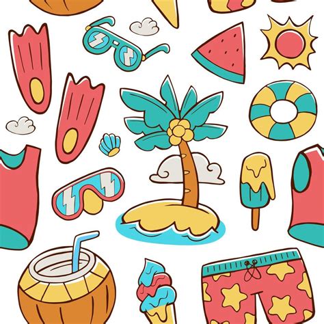 Summer Seamless Pattern 9926058 Vector Art At Vecteezy