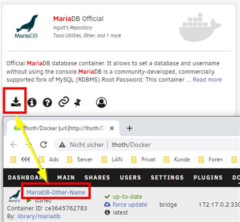 [support] mariadb official docker containers unraid