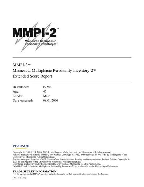 Mmpi A Rf Interpretation Worksheets