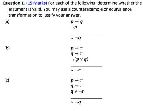 Solved Question 1 15 ﻿marks ﻿for Each Of The Following