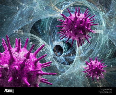 Medical Nanoparticles Conceptual Computer Illustration Medical