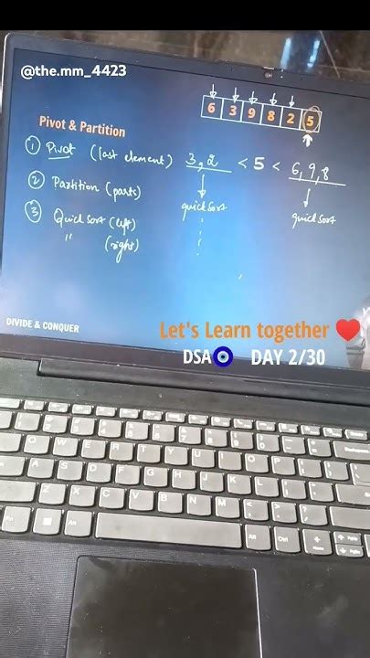 Divide And Conquer Algorithm Quick Sort Dsa Day 230 Programming Coding Trendingviral