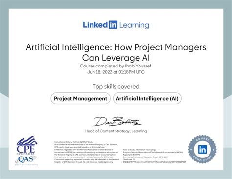 ihab youssef on linkedin certificate of completion