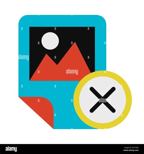 Image File Delete Symbol Glyph Vector Illustration Digital Gallery