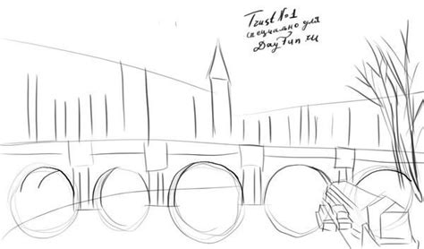 Как нарисовать город карандашом поэтапно 2